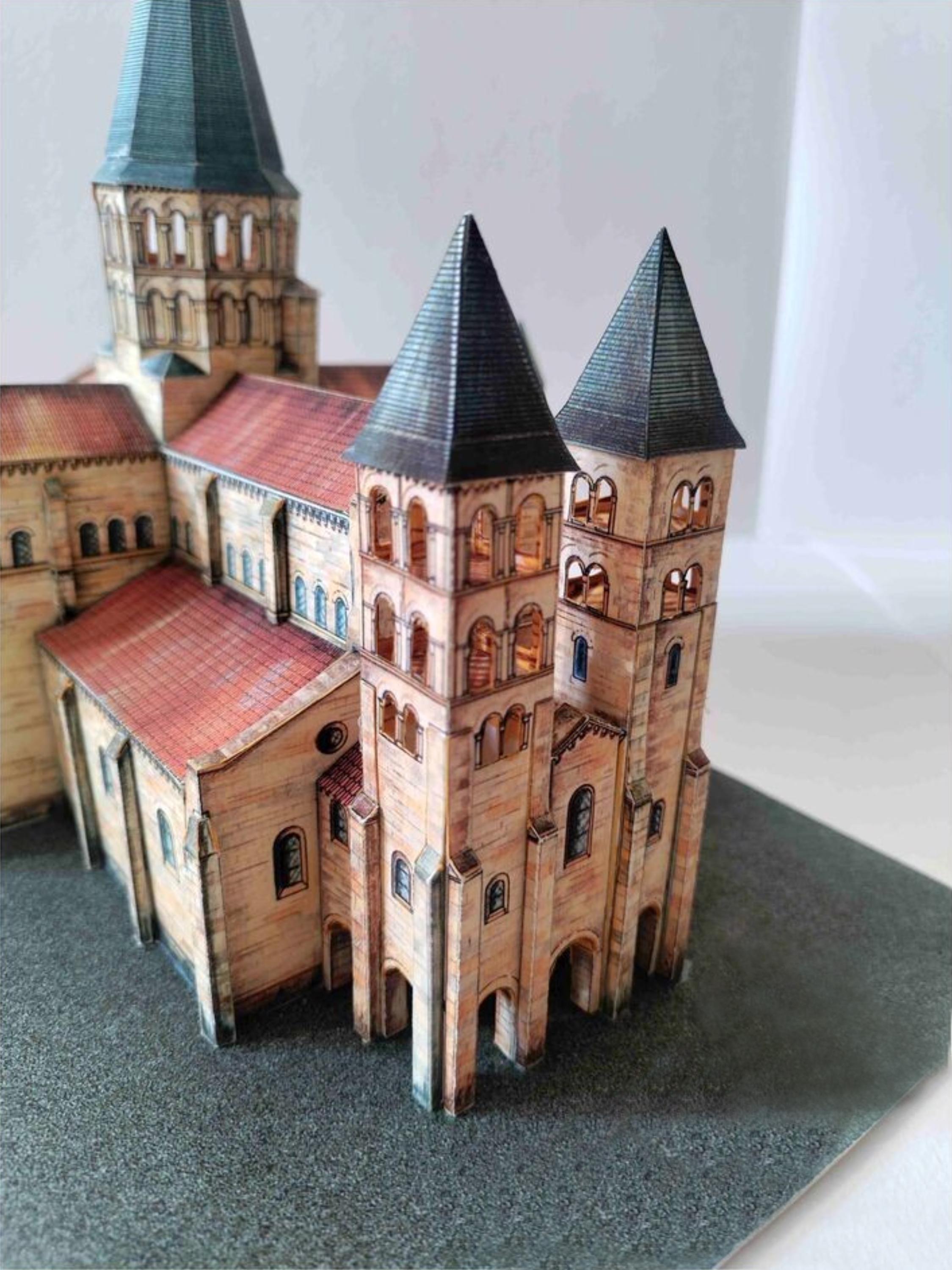 Papercraft Kit Paray Le Monial Basilica 3d Paper Model Crafting Kit PDF ...