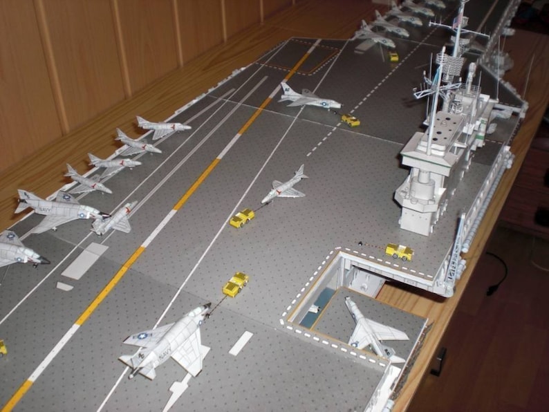 Papercraft Kit USS Enterprise Aircraft Carrier 3d Paper Model Crafting ...