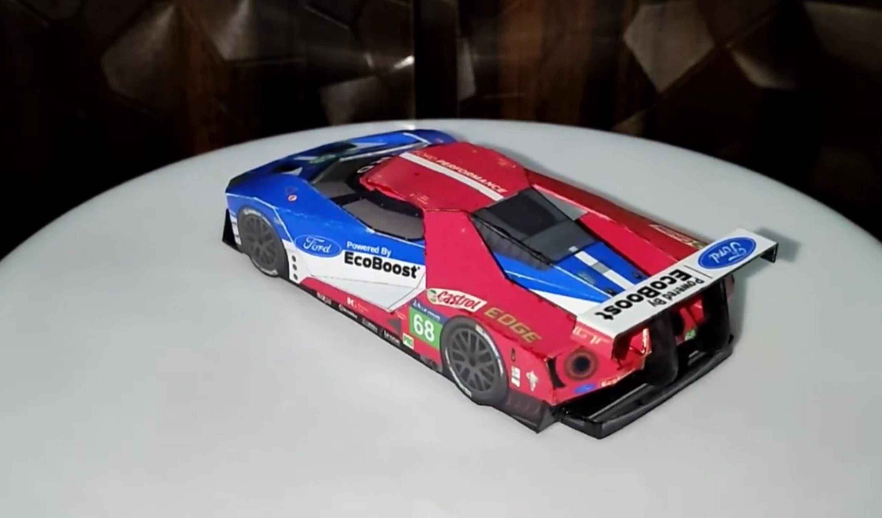 Papercraft Kit Ford GT Le Mans Car 3d Paper Model Crafting Kit PDF ...