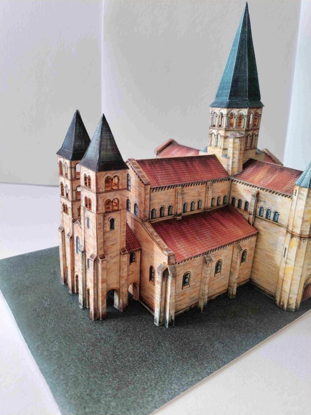 Papercraft Kit Paray Le Monial Basilica 3d Paper Model Crafting Kit PDF ...