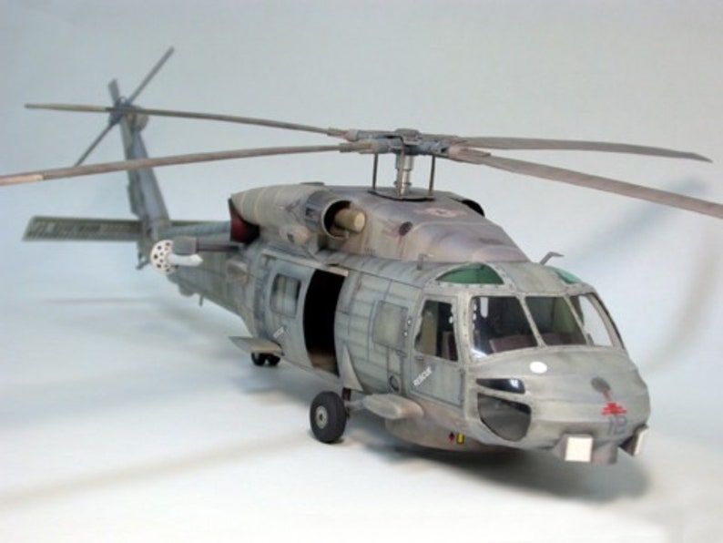 Papercraft Kit SH-60 Sea Hawk Helicopter 3d Paper Model Crafting Kit ...