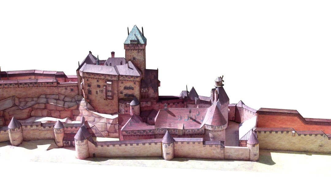 Papercraft Kit Chateau Du Haut-koenigsbourg France 3d Paper Model ...
