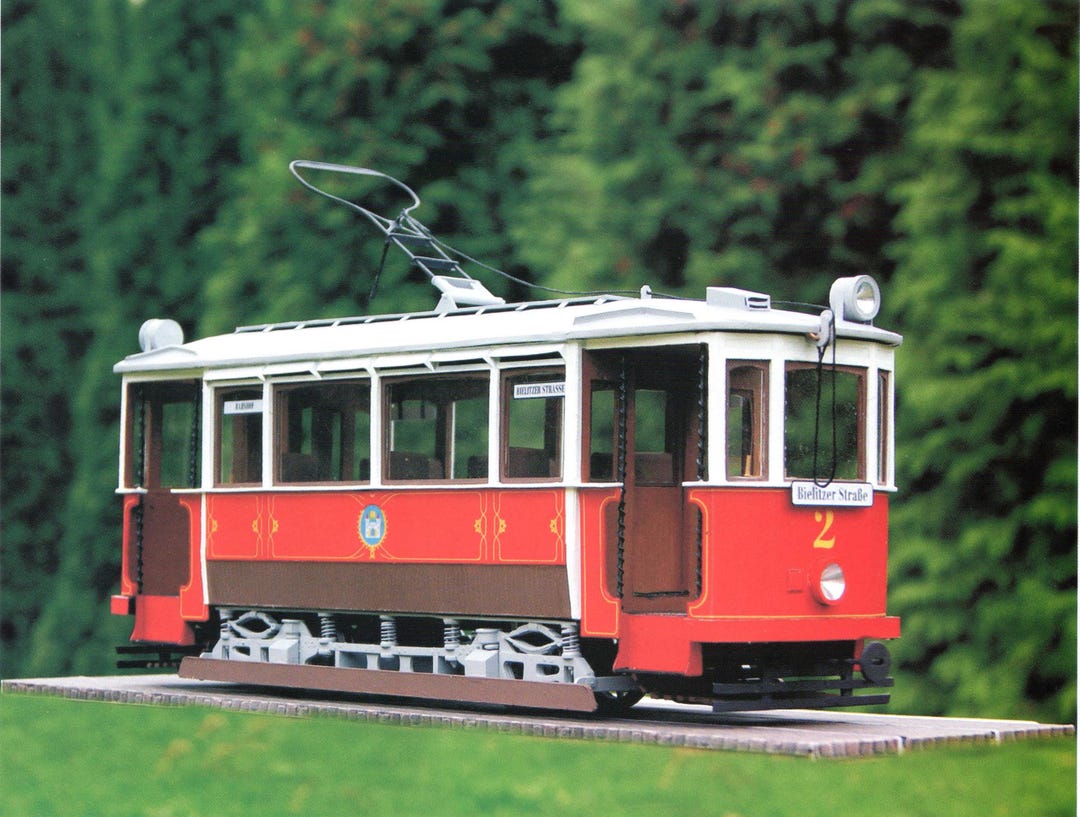 Papercraft Kit Streetcar Old School 3d Paper Model Crafting Kit PDF ...