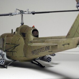 Papercraft Kit Bell Helicopter 3d Paper Model Crafting Kit PDF Plans to ...