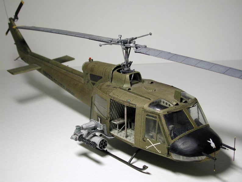 Papercraft Kit Bell Helicopter 3d Paper Model Crafting Kit PDF Plans to ...