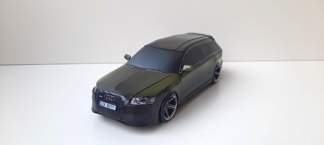 Papercraft Kit Black Audi RS6 Car 3d Paper Model Crafting Kit PDF Plans ...