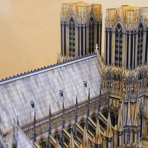 Papercraft Kit Reims Cathedral 3d Paper Model Crafting Kit PDF Plans to ...
