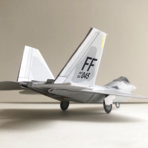 Papercraft Kit Simple F-22 Raptor Airplane 3d Paper Model Crafting Kit ...
