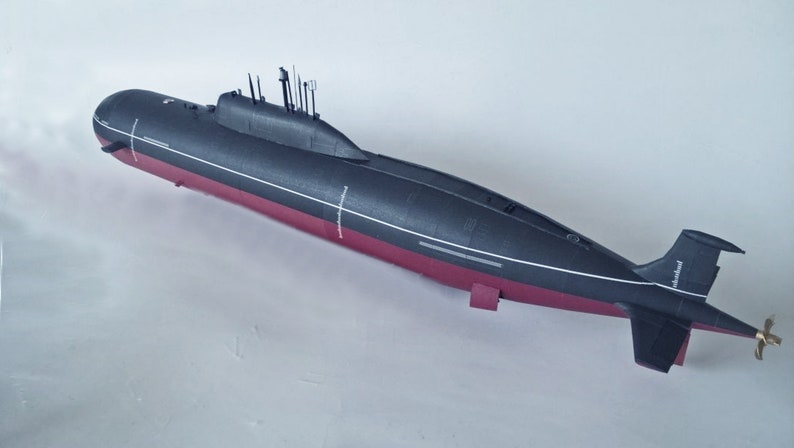Papercraft Kit Akula Submarine 3d Paper Model Crafting Kit PDF Plans to ...