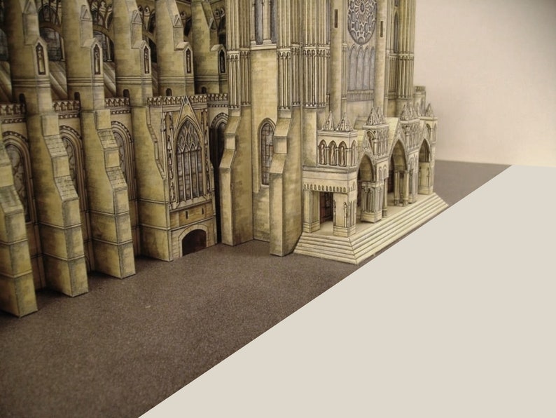 Papercraft Kit Chartres Cathedral Paris 3d Paper Model Crafting PDF ...