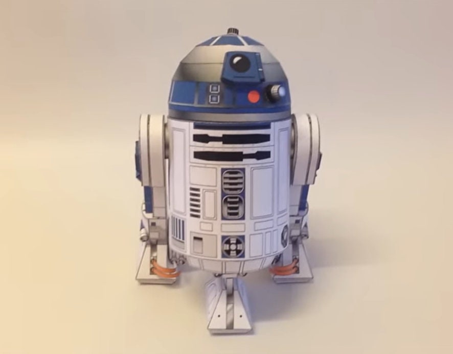 Papercraft Star Wars R2-D2 3d Paper Model Crafting Kit PDF Plans to ...