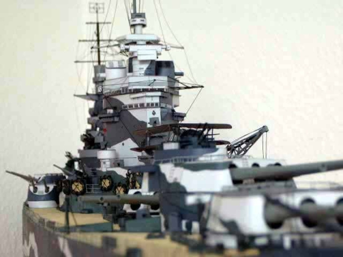Papercraft Kit HMS Rodney Battleship 3d Paper Model Crafting Kit PDF ...