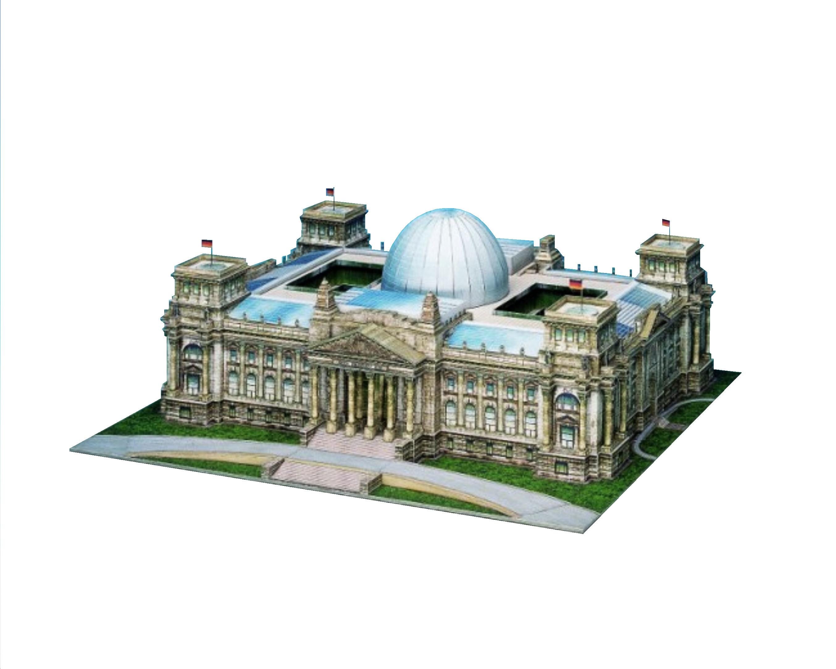 Papercraft Kit Reichstag Berlin Architecture 3d Paper Model Crafting ...