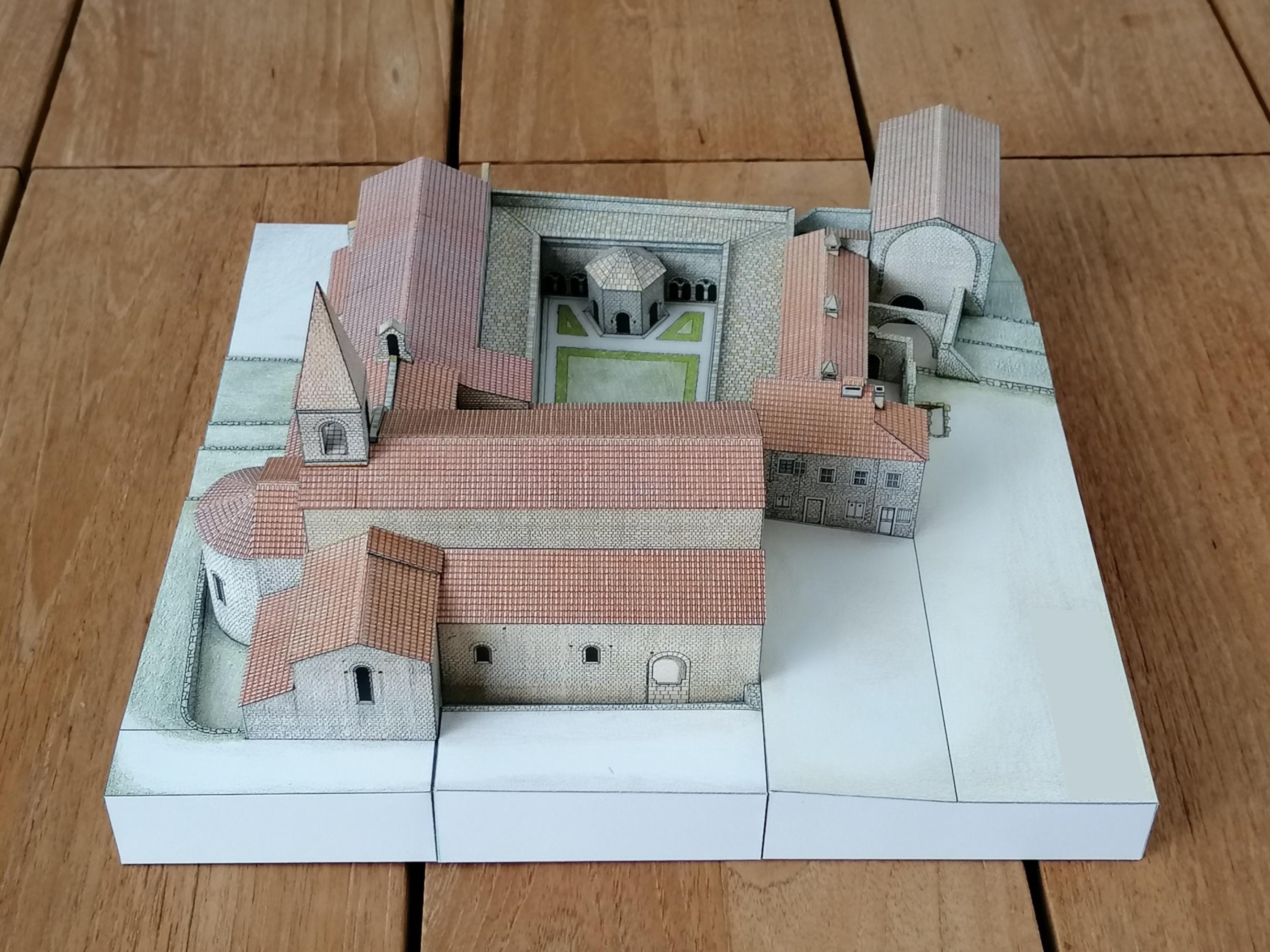 Papercraft Kit Thoronet Abbey Church 3d Paper Model Crafting PDF Plans ...
