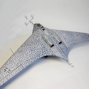 Papercraft Kit Ho 229 Bomber Airplane 3d Paper Model Crafting Kit PDF ...