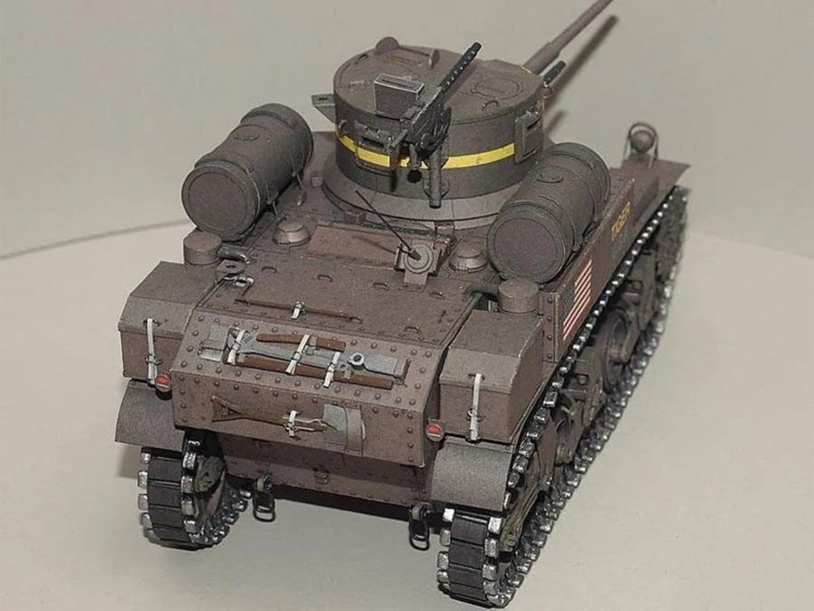 Kit PaperCraft M3A1 Stuart US Tank Kit de création de modèle 3D en ...