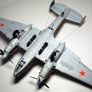 Papercraft Kit Pe-2 Pawn Buck Airplane 3d Paper Model Crafting Kit PDF ...