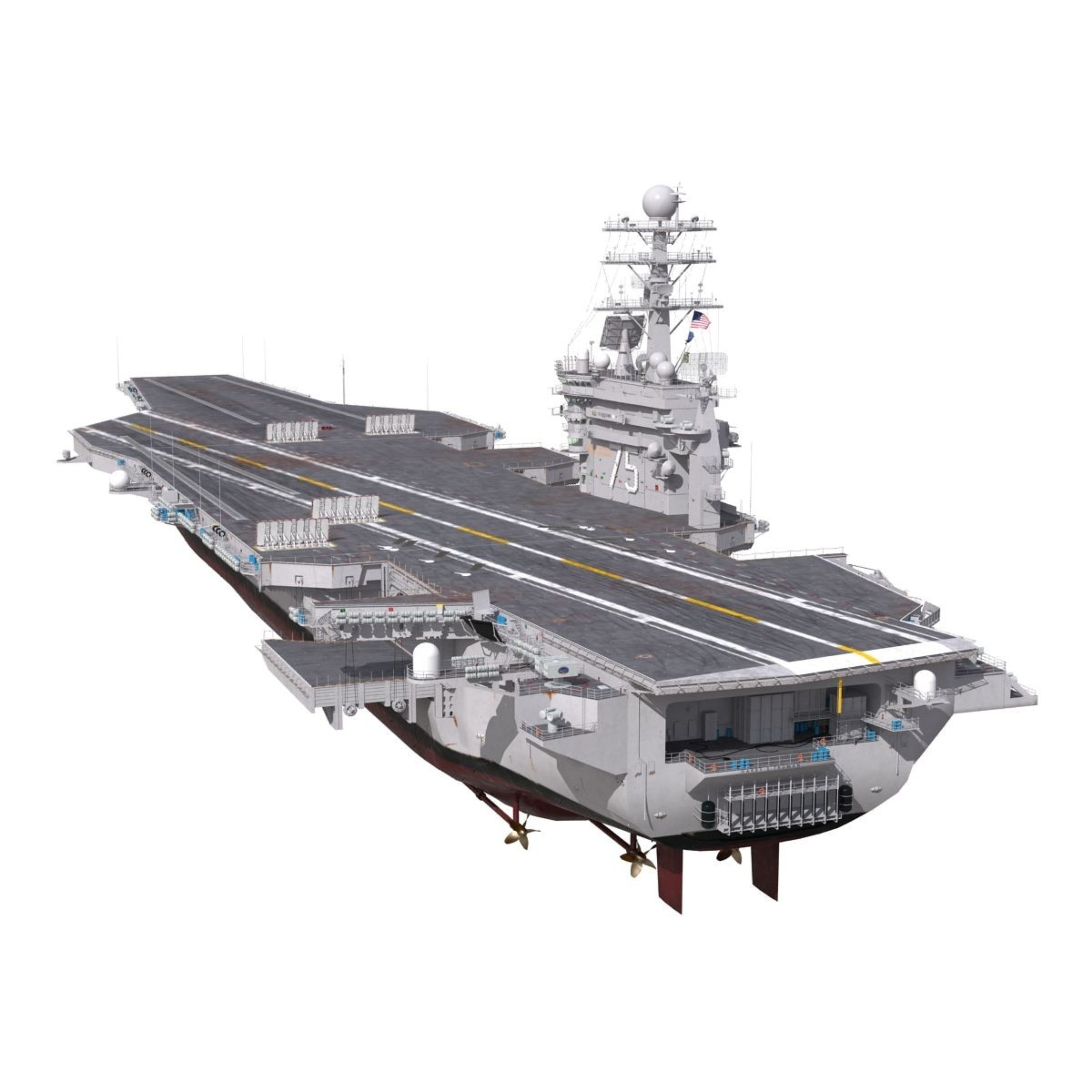 Papercraft Kit USS Harry S Truman Aircraft Carrier 3d Paper Model ...