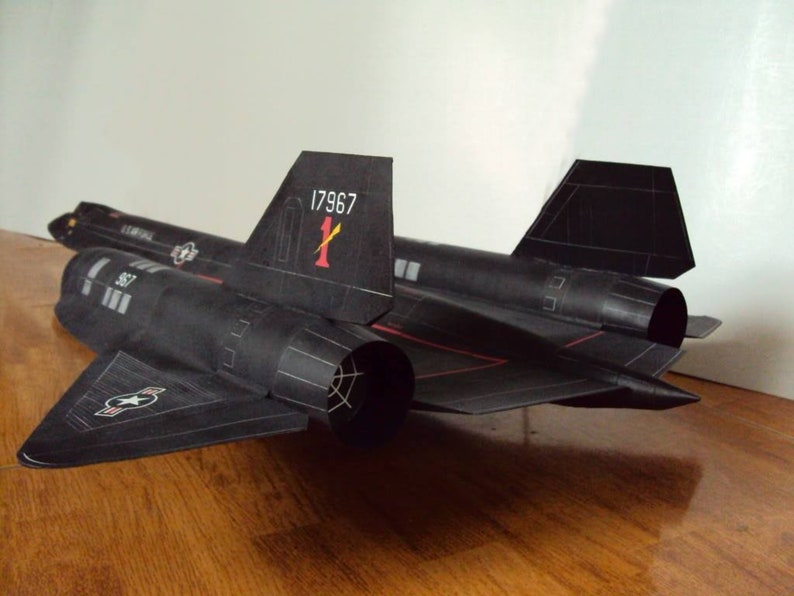 Papercraft Kit SR-71 Blackbird Airplane 3d Paper Model Crafting Kit PDF ...
