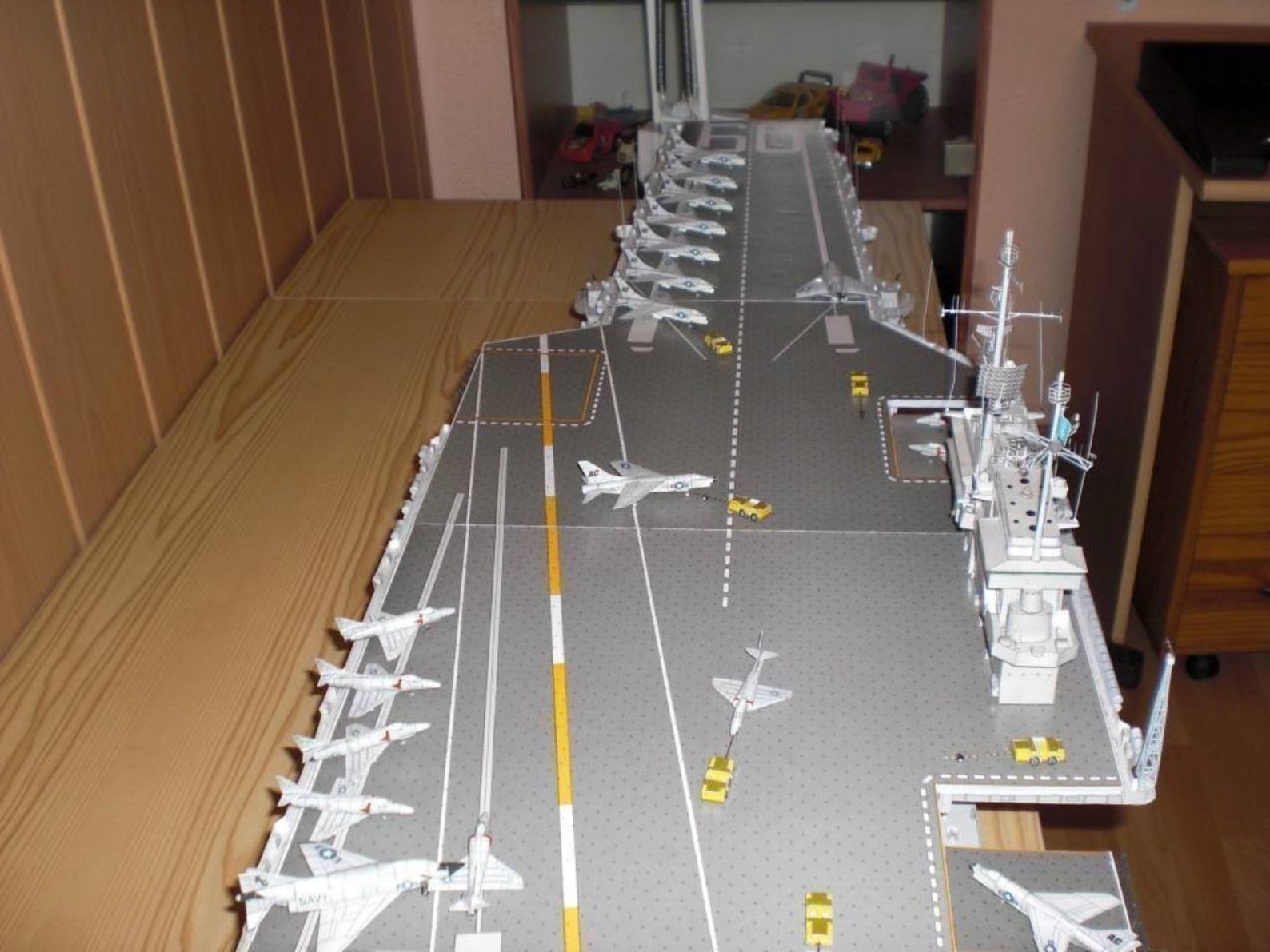Papercraft Kit USS Enterprise Aircraft Carrier 3d Paper Model Crafting ...
