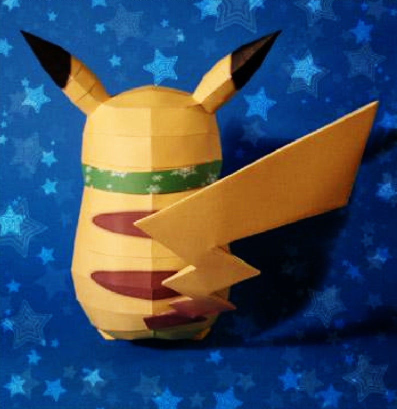 Papercraft Pikachu Pokemon 3d Paper Model Crafting Kit PDF Plans to ...