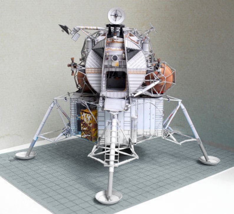 Papercraft Kit Apollo Moon Lander 3d Paper Model Crafting PDF Plans DIY ...