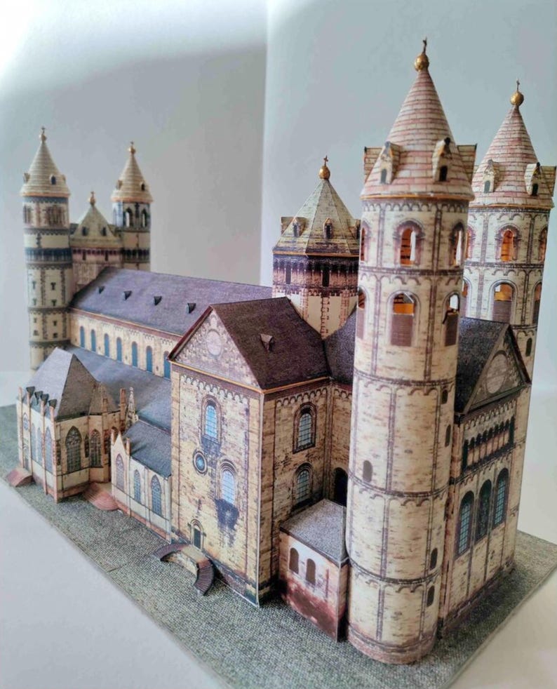 Papercraft Kit Worms Cathedral 3d Paper Model Crafting Kit PDF Plans ...