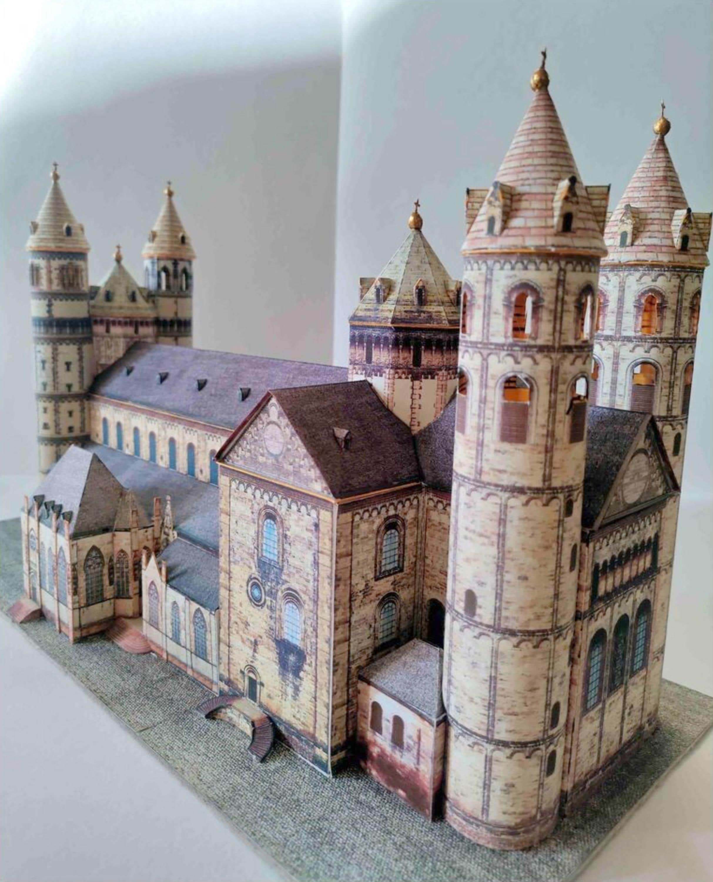 Papercraft Kit Worms Cathedral 3d Paper Model Crafting Kit PDF Plans ...