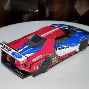 Papercraft Kit Ford GT Le Mans Car 3d Paper Model Crafting Kit PDF ...
