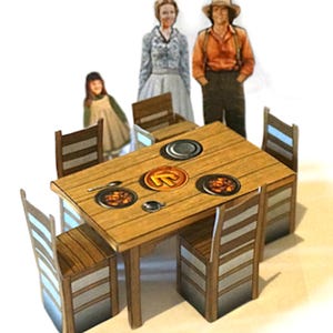 Papercraft Kit Dollhouse Prairie House Miniature 3d Paper Model ...