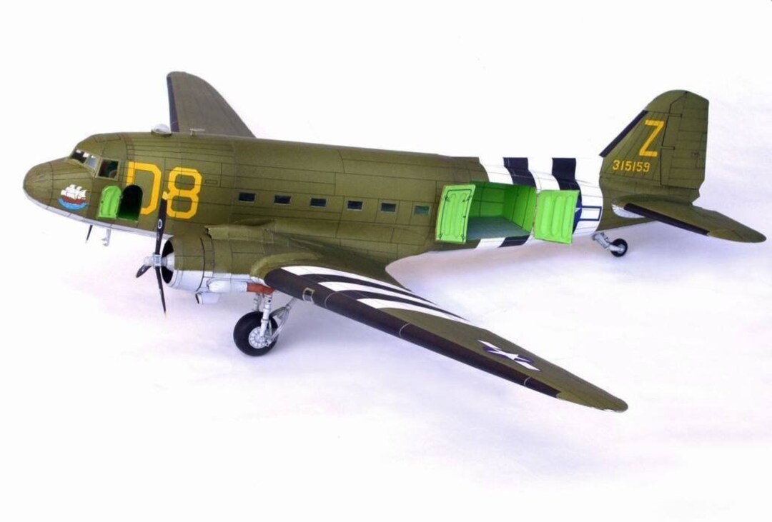 Papercraft Kit Douglas C-47 Skytrain Airplane 3d Paper Model Crafting ...