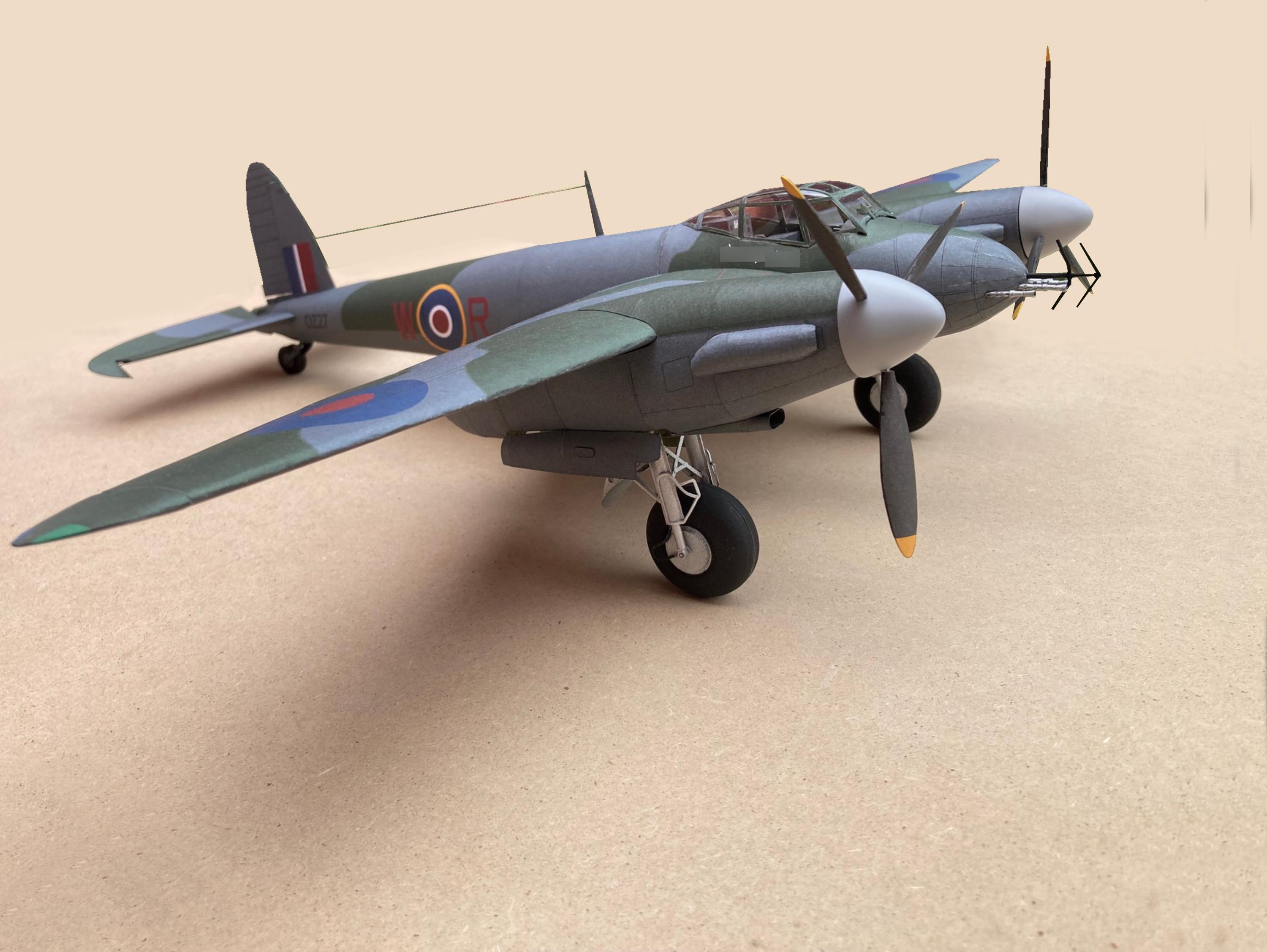 Papercraft Kit Havilland DH98 Mosquito Airplane 3d Paper Model Crafting ...