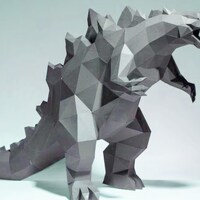 Papercraft Godzilla Atomic Breath Effect Part (red) Super Easy to Build ...