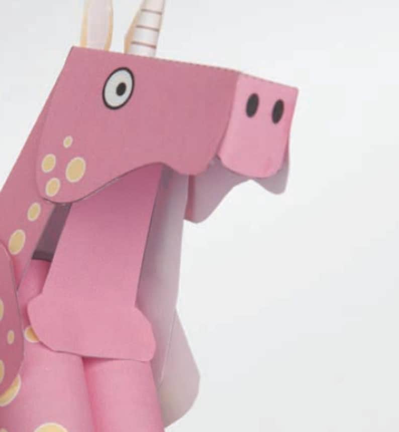 Papercraft Kit Unicorn 3d Paper Model Crafting Kit PDF Plans to Print ...