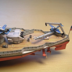 Papercraft Kit USS Arizona Battleship 3d Paper Model Crafting Kit PDF ...
