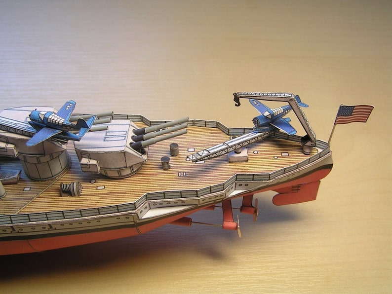 Papercraft Kit USS Arizona Battleship 3d Paper Model Crafting Kit PDF ...