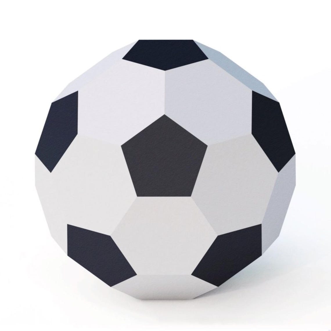 Papercraft Soccer Ball (football) 3d Paper Model Crafting Kit PDF Plans ...