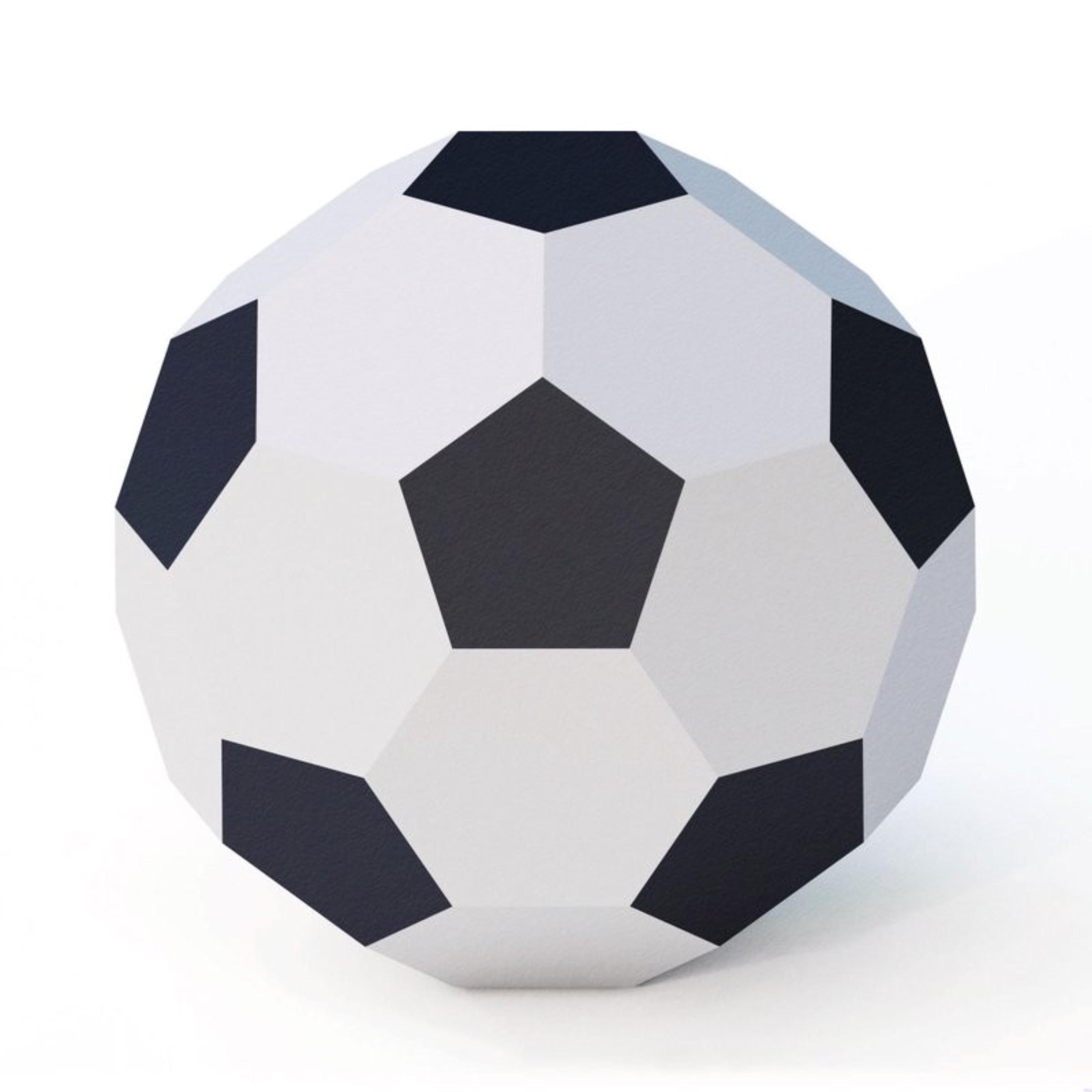 Papercraft Soccer Ball football 3d Paper Model Crafting Kit PDF Plans ...