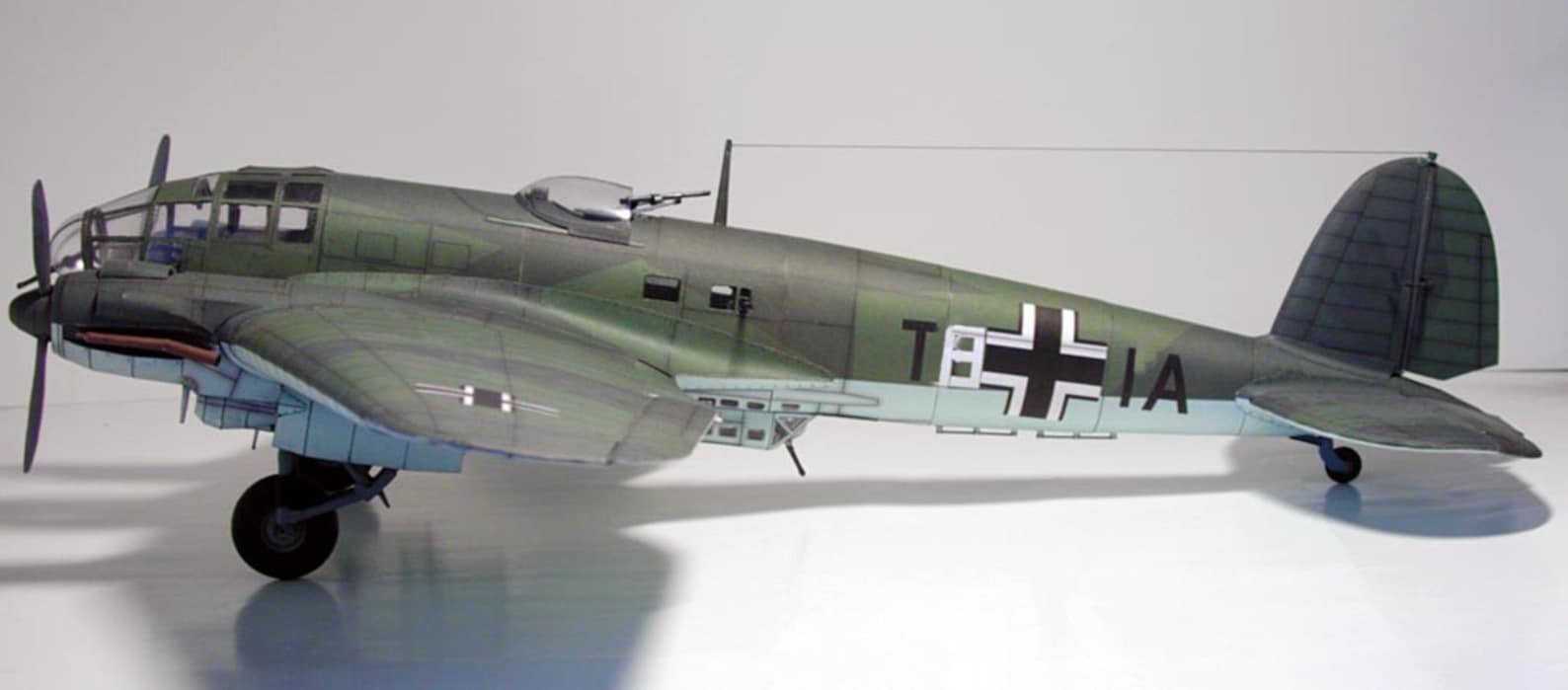 Papercraft Kit Heinkel He 111 Airplane 3d Paper Model Crafting Kit PDF ...