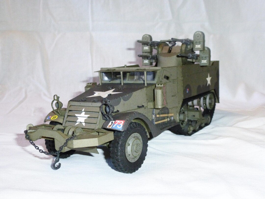 Papercraft Kit M16 Half-track MGMC Vehicle 3d Paper Model Crafting Kit ...
