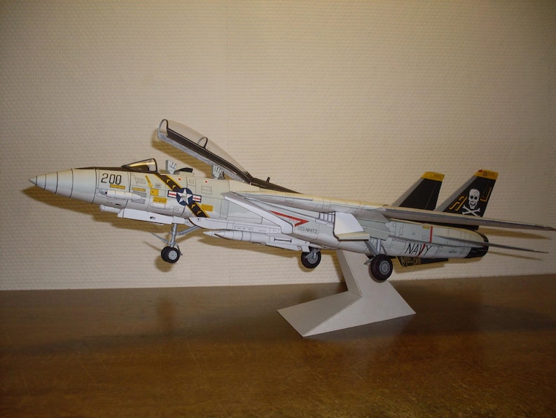F-14A Tomcat Airplane 3d Paper Model Kit. PDF File With Plans to Print ...