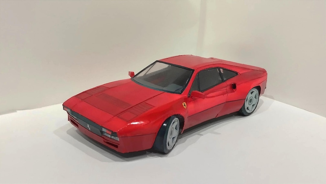 Papercraft Kit Ferrari GTO 288 Car 3d Paper Model Crafting Kit PDF ...