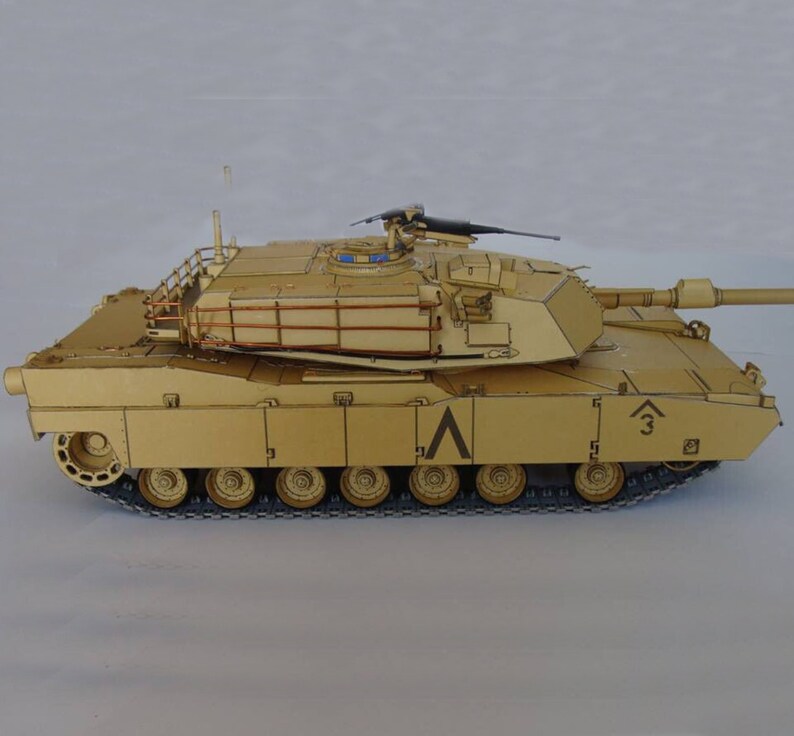 Papercraft Kit M1A1 Abrams Tank 3d Paper Model Crafting Kit PDF Plans ...