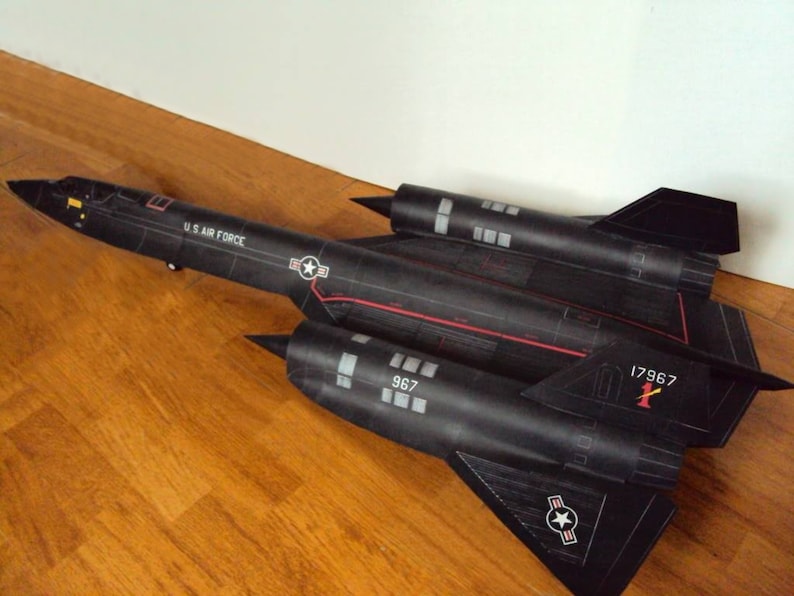 Papercraft Kit SR-71 Blackbird Airplane 3d Paper Model Crafting Kit PDF ...