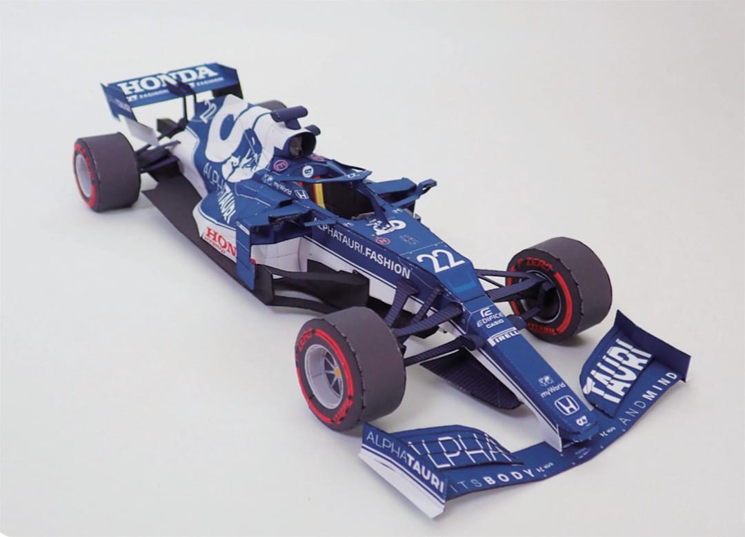 Papercraft Kit F1 Scuderia Alphatauri Honda Race Car 3d Paper Model ...
