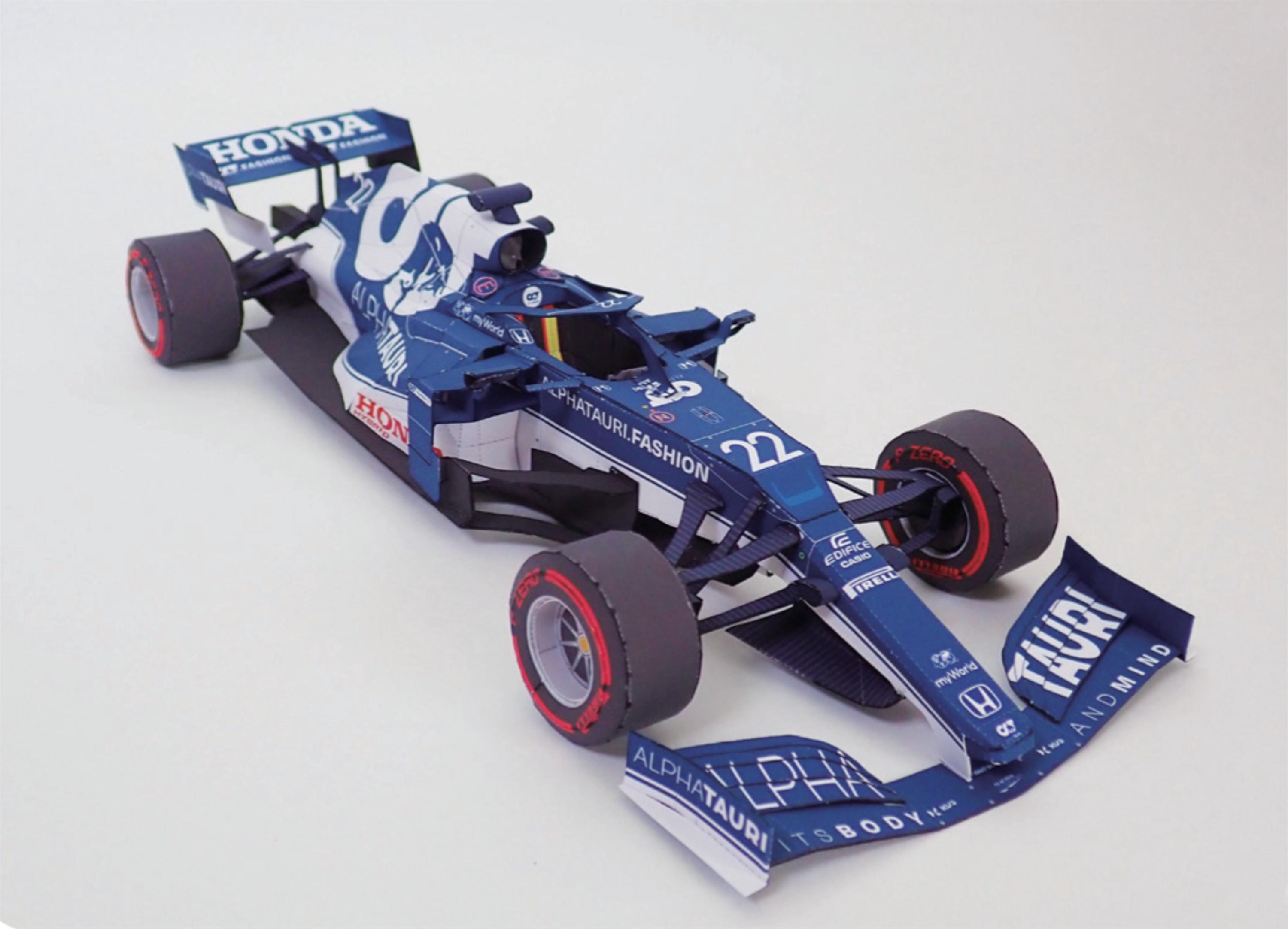 Papercraft Kit F1 Scuderia Alphatauri Honda Race Car 3d Paper Model ...