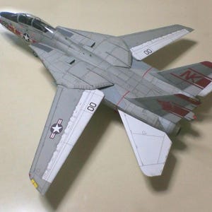 Papercraft Kit F-14A Tomcat Airplane 3d Paper Model Crafting Kit PDF ...