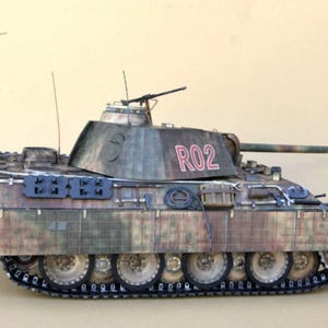 Papercraft Kit Panther WW2 German Tank 3d Paper Model Crafting Kit PDF ...