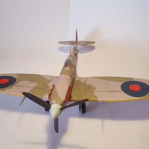 Papercraft Kit Supermarine Spitfire Airplane 3d Paper Model Crafting ...