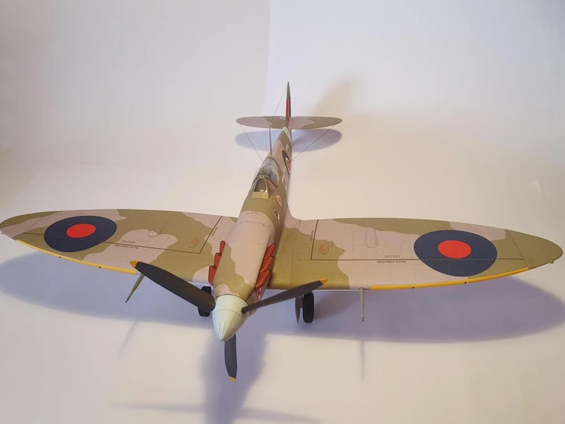 Papercraft Kit Supermarine Spitfire Airplane 3d Paper Model Crafting ...